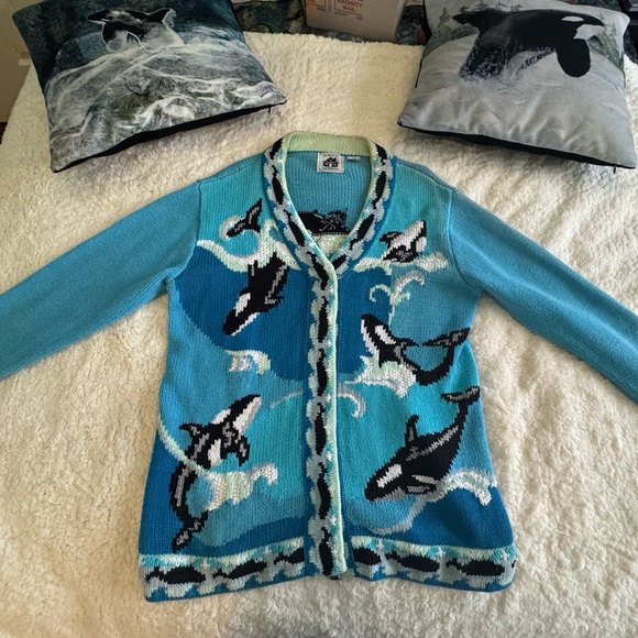 Storybook Knits | Sweaters | Vintage Storybook Orca Killer Whale Knit ...
